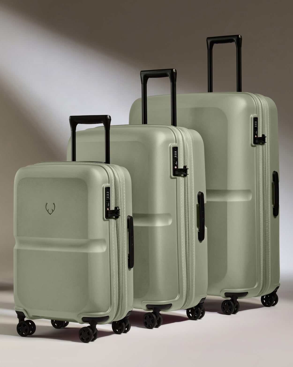 Expandable Carry-on Suitcase in Light Green - Single Stripe | Carry-on ...