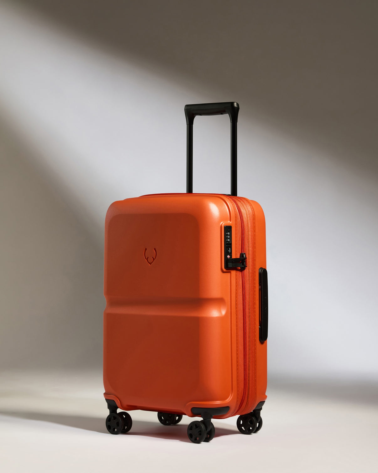 Expandable Carry-on Suitcase in Orange - Single Stripe | Carry-on Bag ...