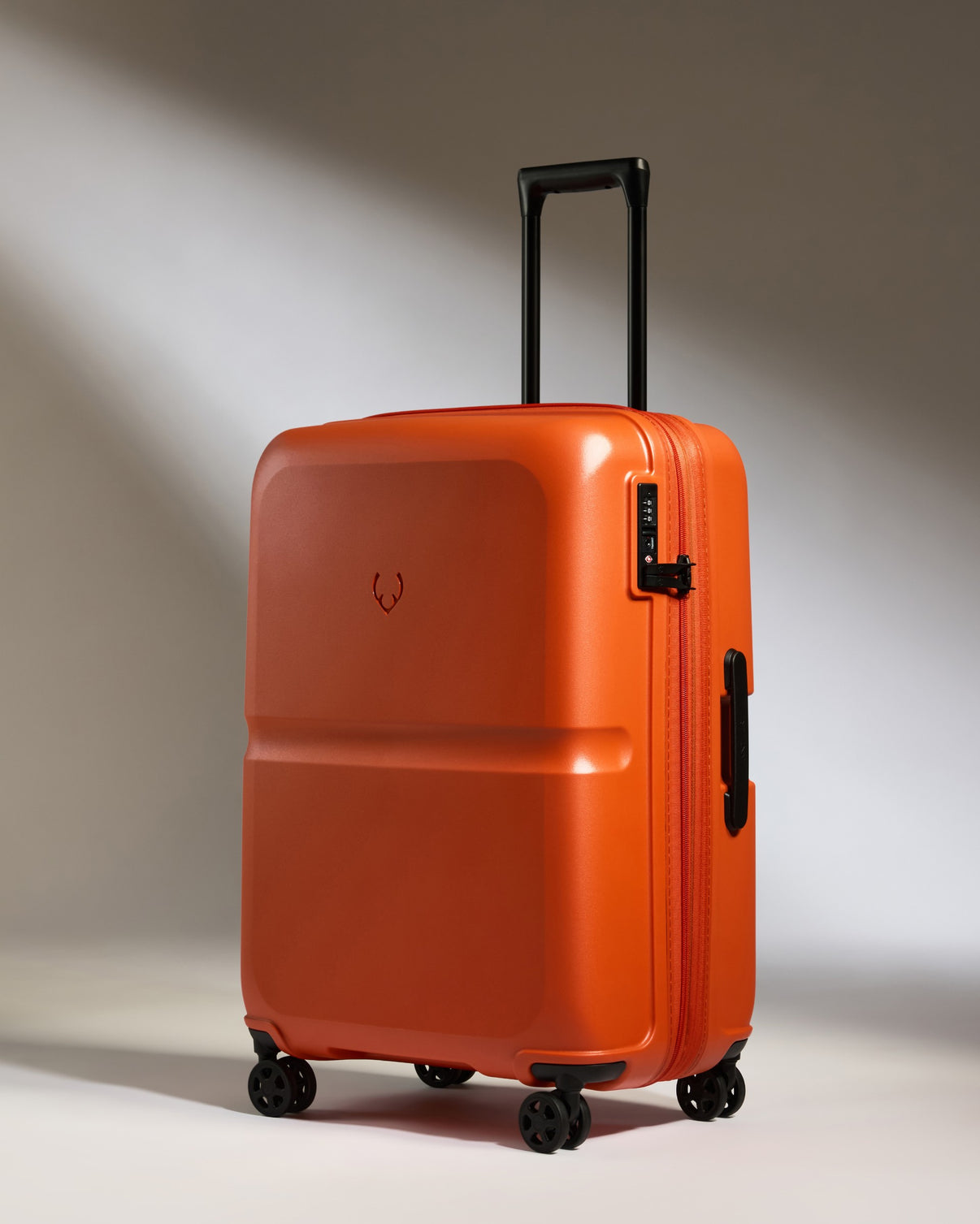 Medium Suitcase in Orange - Single Stripe | Check Luggage – Antler USA