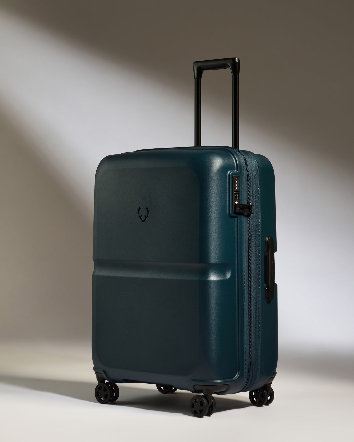 Medium Suitcase in Navy - Single Stripe | Check Luggage – Antler USA