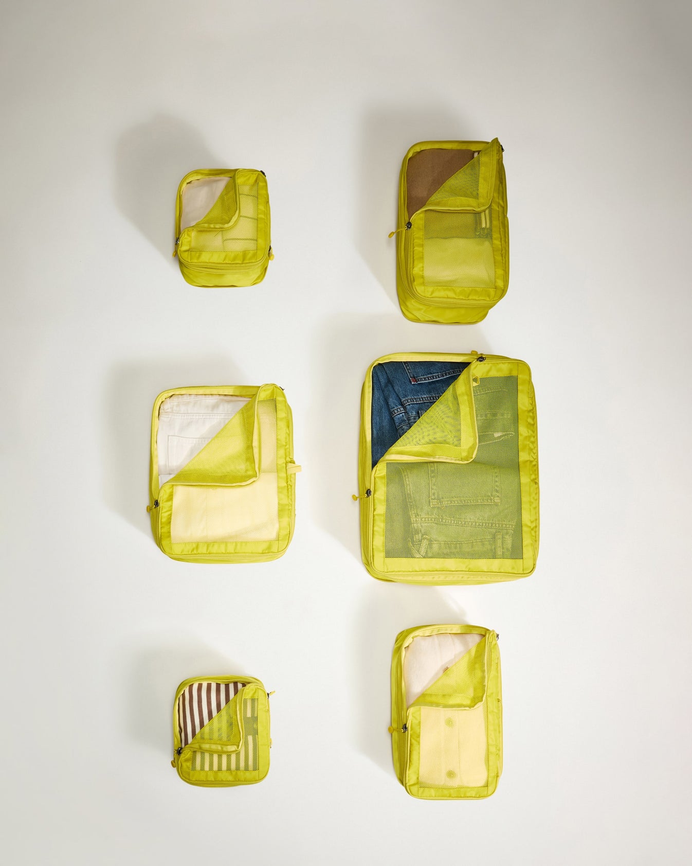 Packing Cubes in Yellow Set of 6 | Travel Accessories | Packing ...